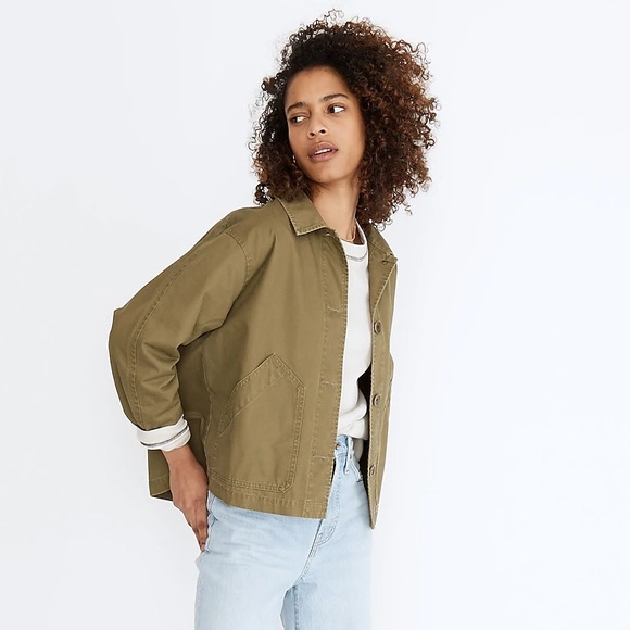 Madewell | Jackets & Coats | Madewell Baylow Cropped Chore Jacket ...